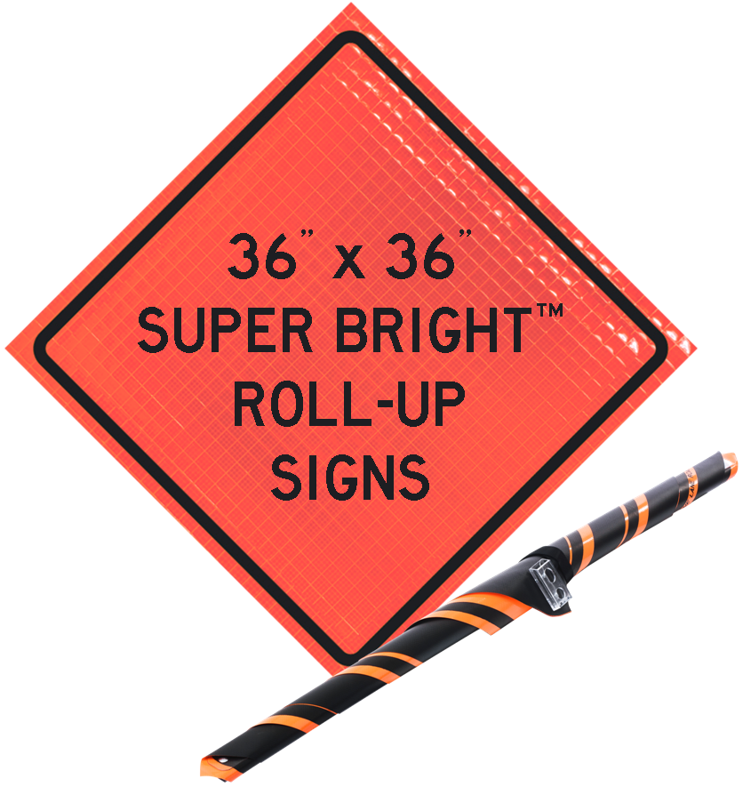 Super Bright Roll-Up Signs ™ 36" x 36" From Eastern Metal
